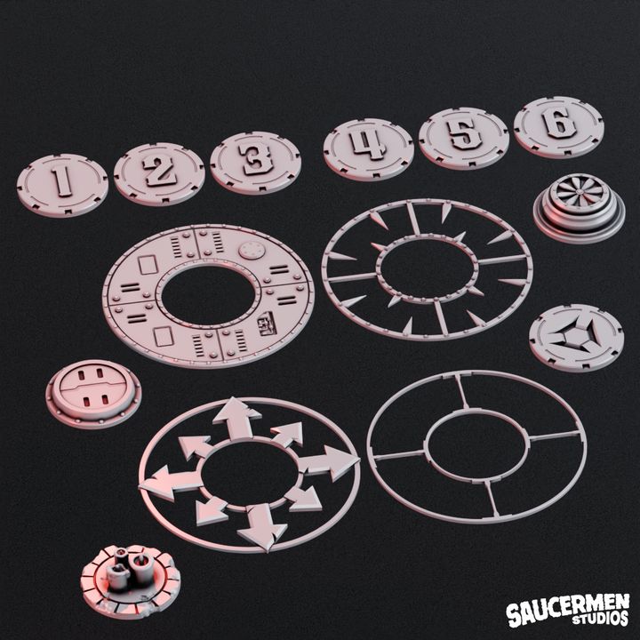 3D Printable Kill Team Objective Markers – Pack one by Saucermen Studios